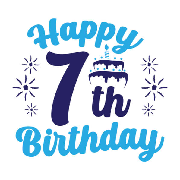 Download Happy 7th Birthday Celebration Quotes Online - Creative Fabrica
