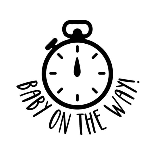Download Stopwatch with 'Baby On The Way' Text Quotes Online - Creative ...