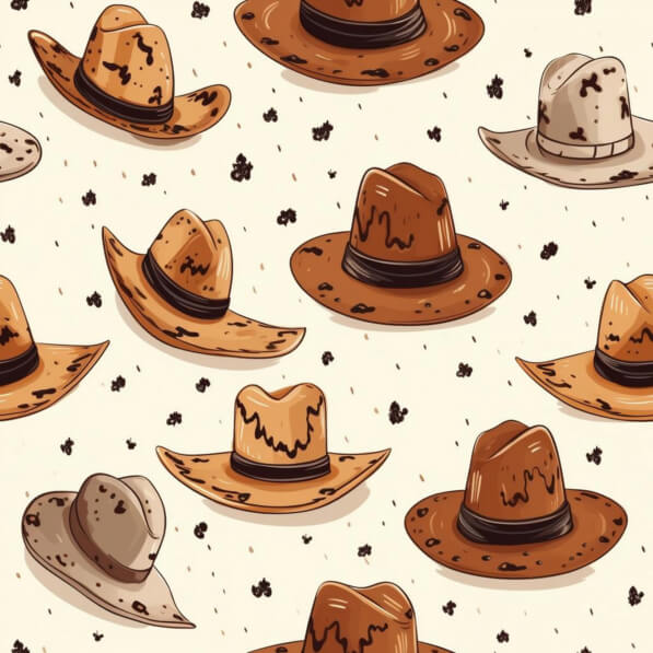 Download Cowboy Hats Seamless Pattern Patterns Online - Creative Fabrica