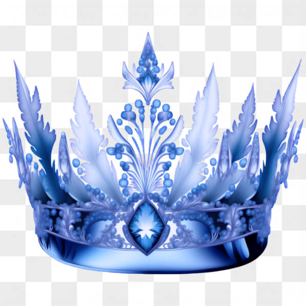 Download Blue Crown with Crystals PNGs Online - Creative Fabrica