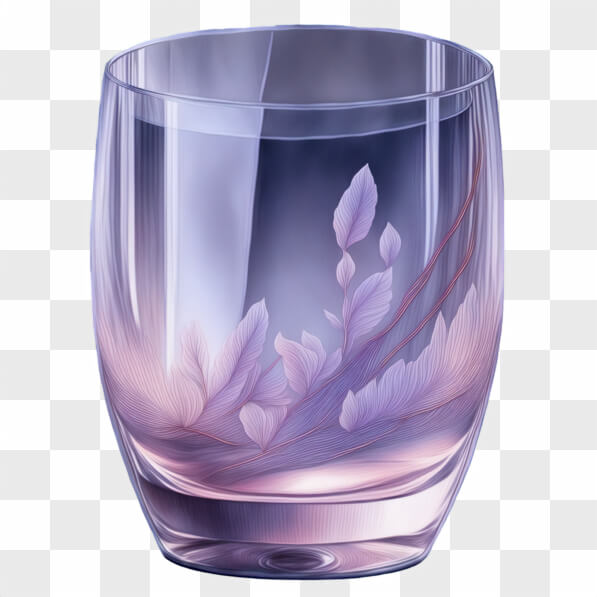 Download Clear Glass with Purple Leaves PNGs Online - Creative Fabrica