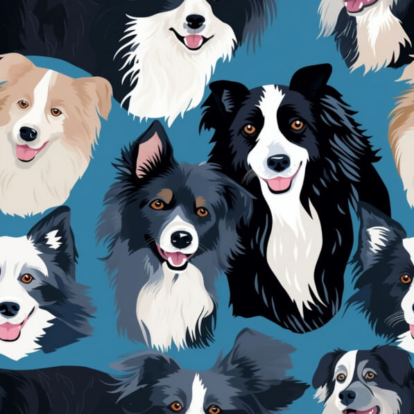 Download Seamless Pattern of Happy Dogs Patterns Online - Creative Fabrica