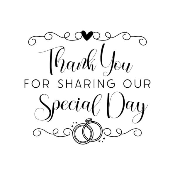 Download Thank You Card with 'Thank You for Sharing Our Special Day ...