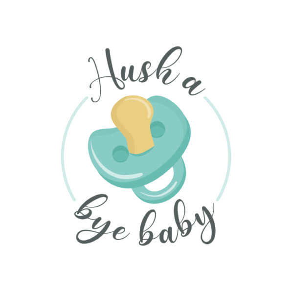Download Hush 'a bye baby Logo with Pacifier Image Quotes Online ...