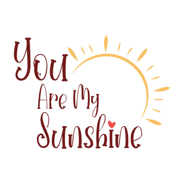 Download Sun with 'You Are My Sunshine' Text and Heart-Shaped Balloons ...