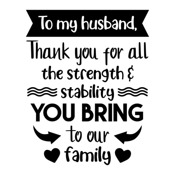 Download Black and White 'To My Husband' SVG File Quotes Online ...
