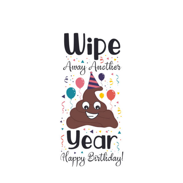 Download Birthday Card with Poop Image and Festive Decorations Quotes ...