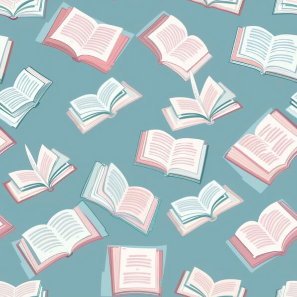 Download Seamless Open Books Pattern on Blue Background Patterns Online ...