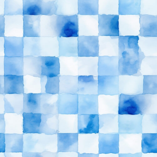 Download Blue and White Checkered Pattern Painted with Watercolors ...