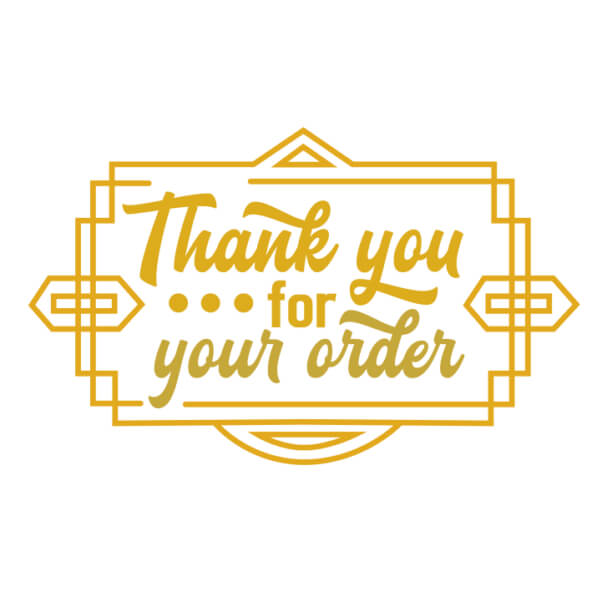 Download Thank You for Your Order Sign in Gold Lettering Quotes Online ...