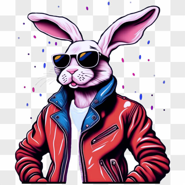 Download Stylish Rabbit in Hip-Hop Outfit PNGs Online - Creative Fabrica