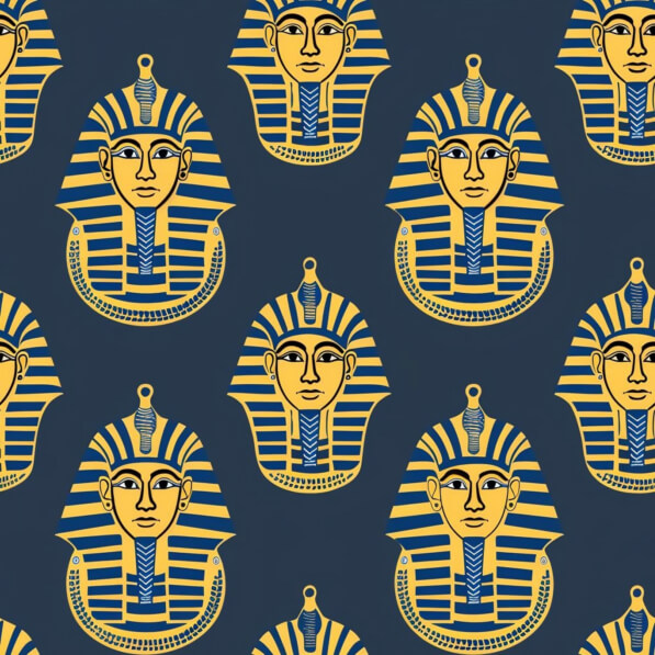 Download Egyptian Pharaoh Pattern on Dark Blue Background Patterns ...