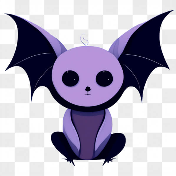 Download Purple Bat with Black Wings PNGs Online - Creative Fabrica