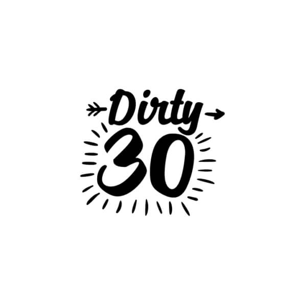 Download Dirty 30 Cursive Handwriting Image with Arrow Quotes Online ...