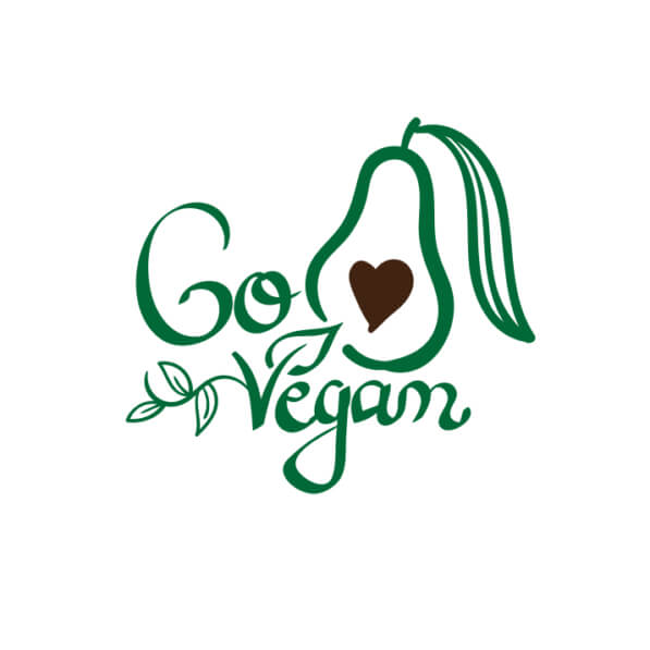 Télécharger Logo vert 'Go Vegan' avec avocat et cœur Citations En Ligne ...