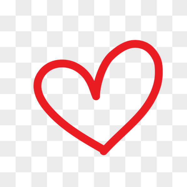 Download Red Heart Shape on White Background PNGs Online - Creative Fabrica