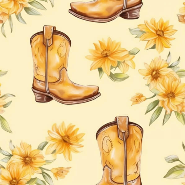 Download Cowboy Boots and Flowers Seamless Pattern Patterns Online ...