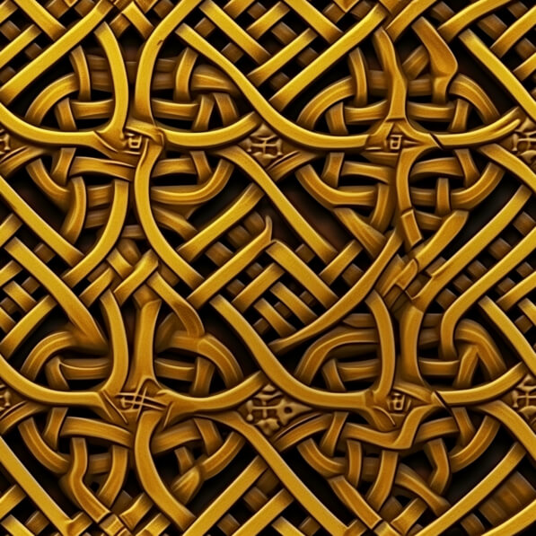 Download Celtic Knotted Pattern in Gold on Black Background Patterns ...
