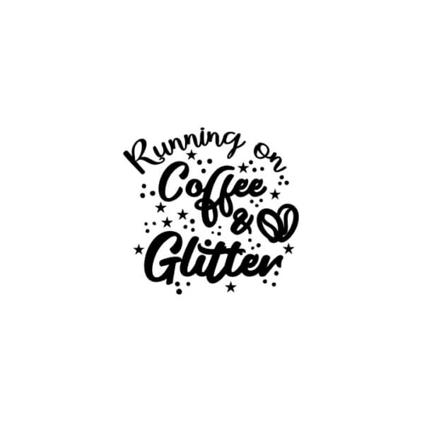 Download Black and White Decorative Image: Running on Coffee and ...