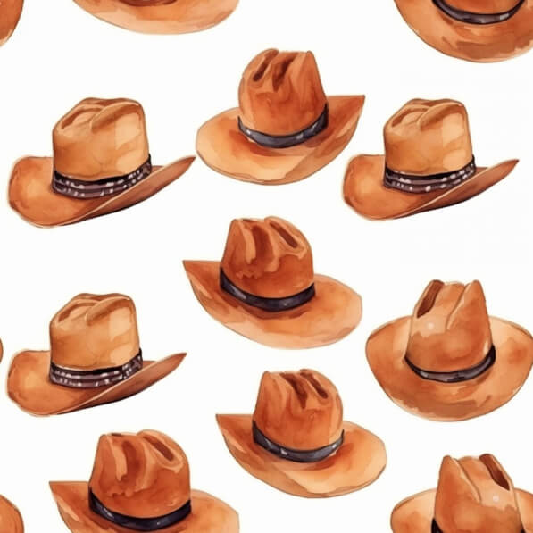 Download Seamless Brown Cowboy Hat Pattern Patterns Online - Creative ...