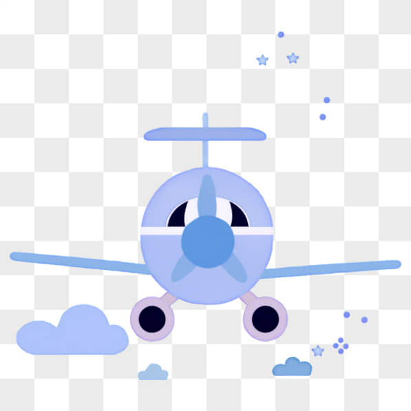Download Small Blue Airplane Flying in the Sky PNGs Online - Creative ...