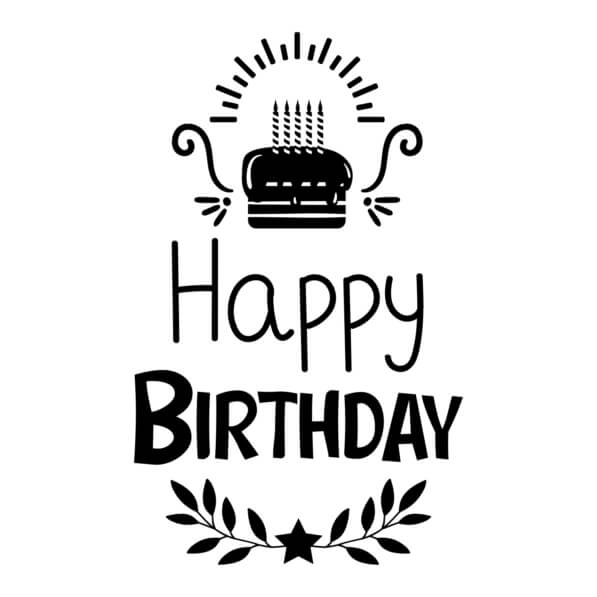 Download Black and White Happy Birthday Greeting Card Quotes Online ...