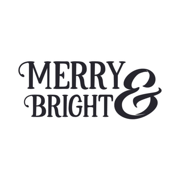 Download Black and White Merry and Bright Logo Quotes Online - Creative ...