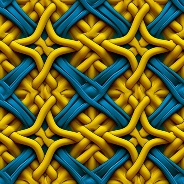 Download Blue and Yellow Braided Pattern with Stars Patterns Online ...