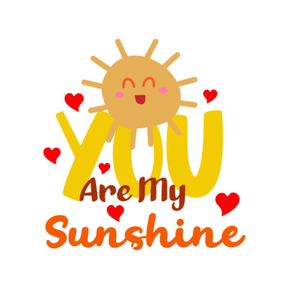 Download Cartoon Sun with Loving Messages Quotes Online - Creative Fabrica