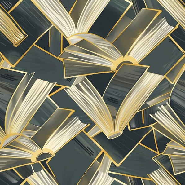 Download Seamless Book Pattern with Gold Accents Patterns Online ...