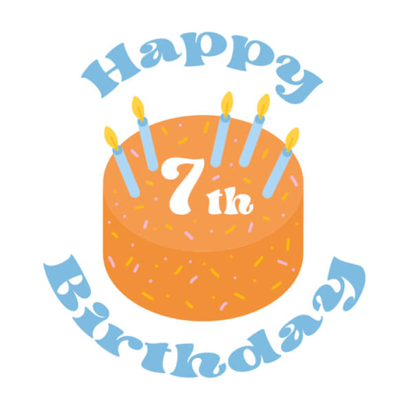 Download Happy 7th Birthday Cake with Candles Quotes Online - Creative ...