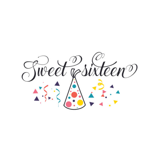Download Sweet 16th Birthday Party Hat Quotes Online - Creative Fabrica