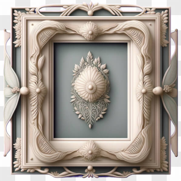 Download Ornate White Marble Frame PNGs Online - Creative Fabrica