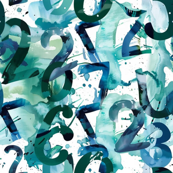 Download Colorful Watercolor Numbers Seamless Pattern Patterns Online ...
