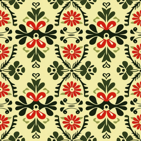 Download Traditional Polish Folk Art: Seamless Flower Pattern Patterns ...