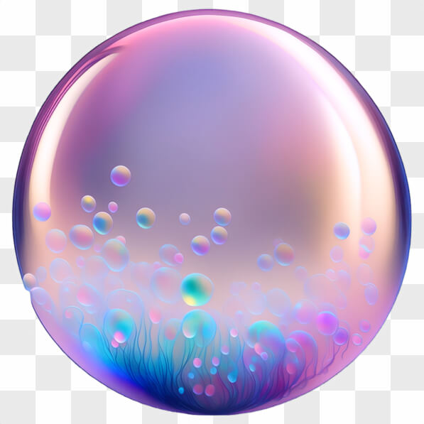 Download Colorful Bubble-Filled Sphere PNGs Online - Creative Fabrica