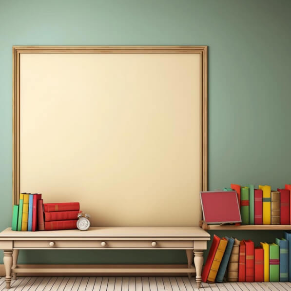 Download Cozy Reading Corner with Wooden Bench and Books Backgrounds ...