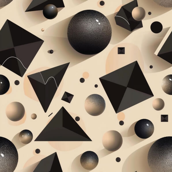 Download Black and Beige Abstract Seamless Pattern with Geometric ...