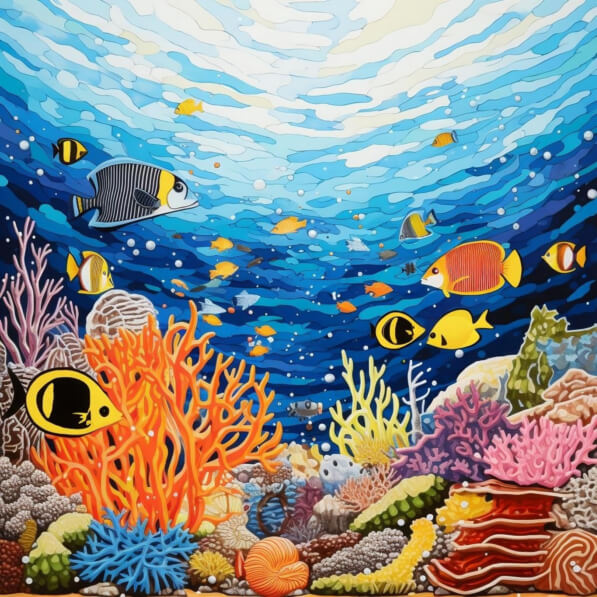 Download Colorful Underwater Scene Painting Backgrounds Online ...