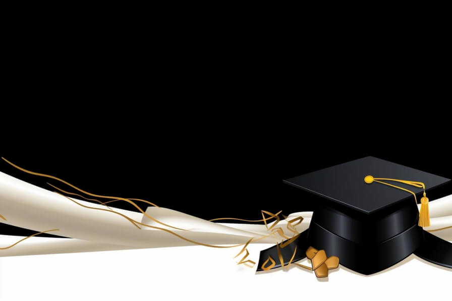 Download Black Graduation Cap with Gold Ribbons Backgrounds Online ...