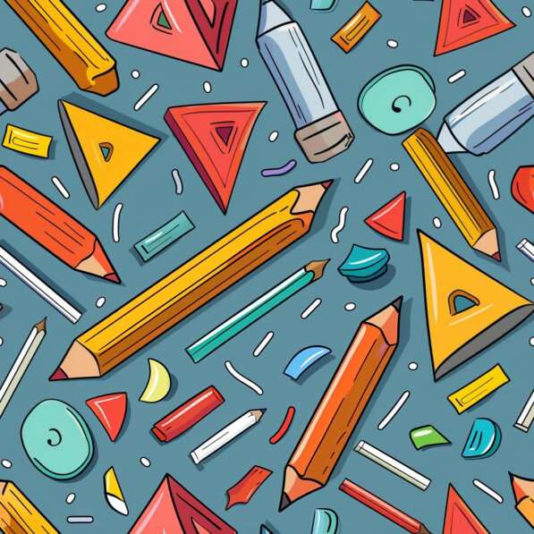 Download Colorful School Supplies Seamless Pattern Patterns Online ...