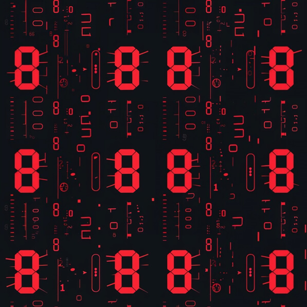 Download Seamless Red Numbers and Letters Pattern with Number 8 ...