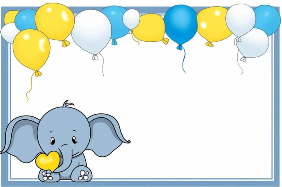 Download Cartoon Elephant Invitation Card Template Backgrounds Online ...