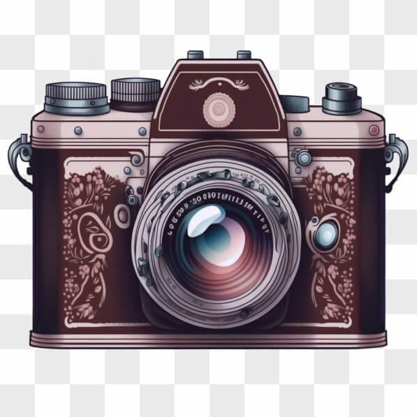 Download Vintage Camera with Ornate Design PNGs Online - Creative Fabrica