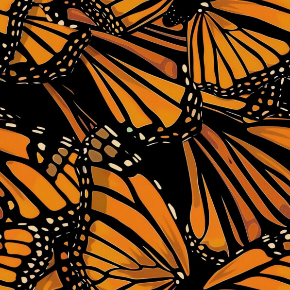 Download Orange Monarch Butterflies Seamless Pattern Patterns Online ...
