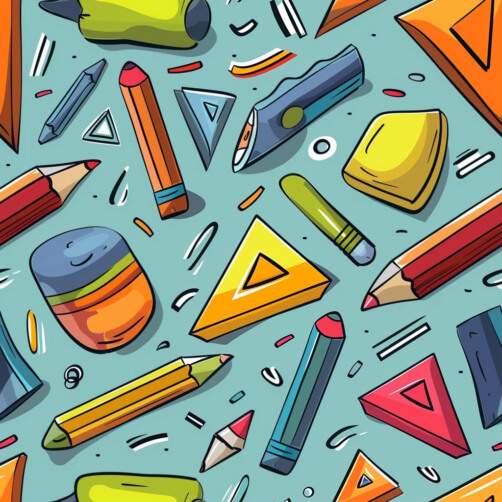 Download Colorful School Supplies Seamless Pattern Patterns Online ...