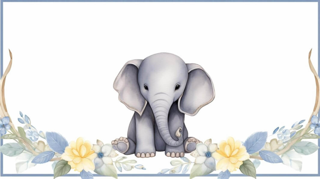 Download Vibrant Elephant in Decorative Frame Backgrounds Online ...