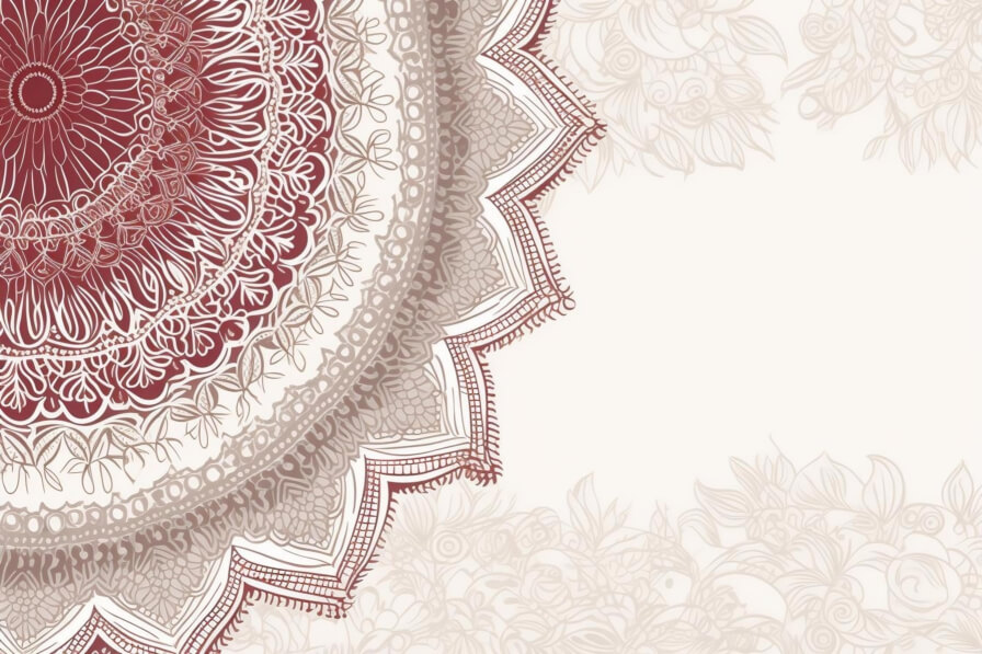 Download Beige Background with Ornate Circular and Floral Designs ...