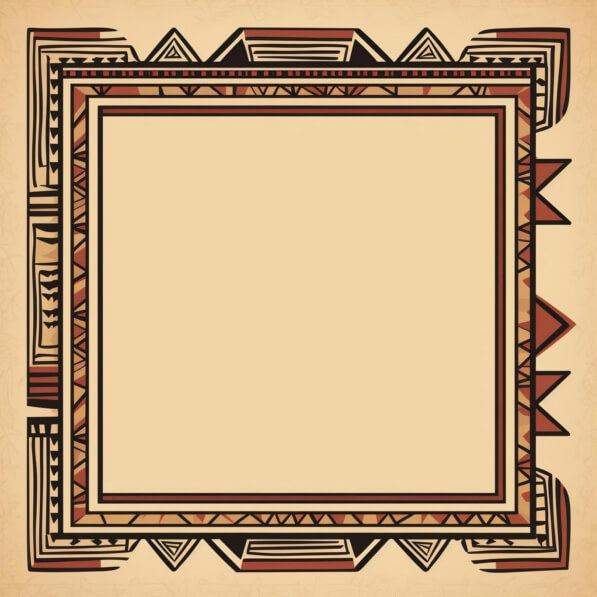 Download African Style Frame with Geometric Pattern Backgrounds Online ...