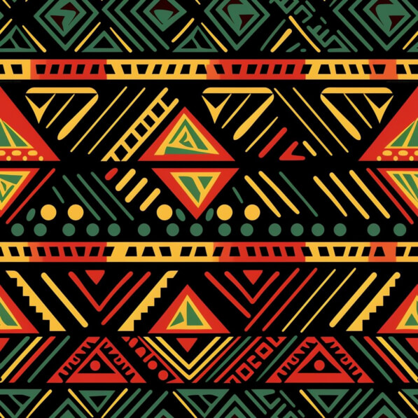 Download African Tribal Pattern on Black Background with Colorful ...